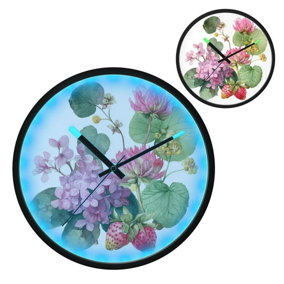 Indoor 12' Voice-Activated Luminous Decoration Wall Clock With LED ...