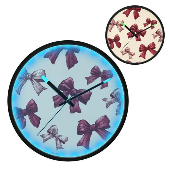 Indoor 12' Voice-Activated Luminous Decoration Wall Clock With LED ...