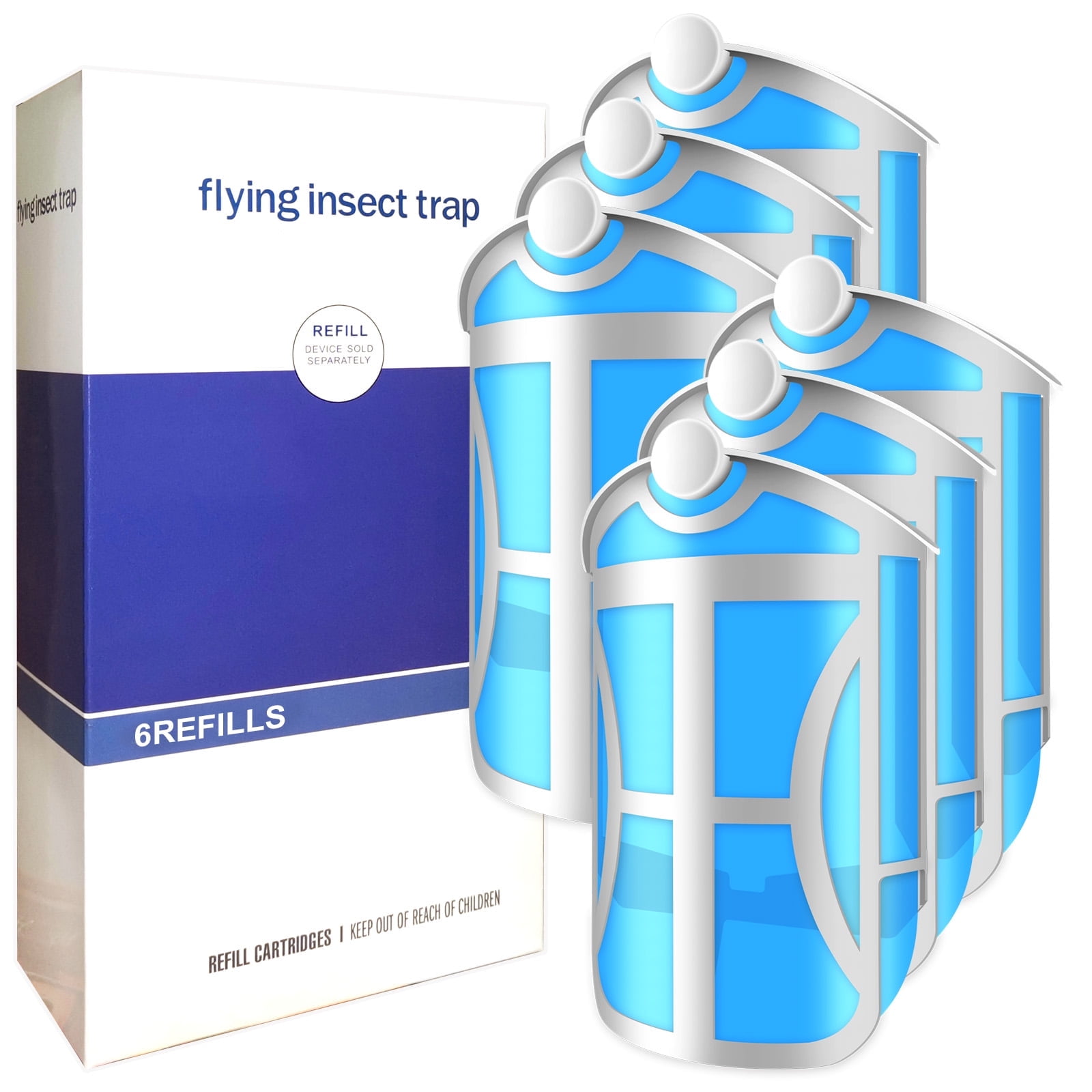 KHAOSEN Insect Trap Refill Kit for Indoor 24-Hour Fly, Fruit Fly, Gnat ...