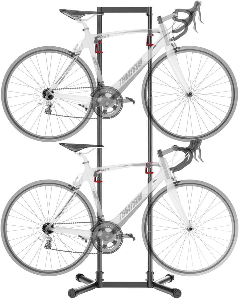 Indoor 4 Bike Storage Rack, Adjustable Arm Hook for Mountain, Road ...