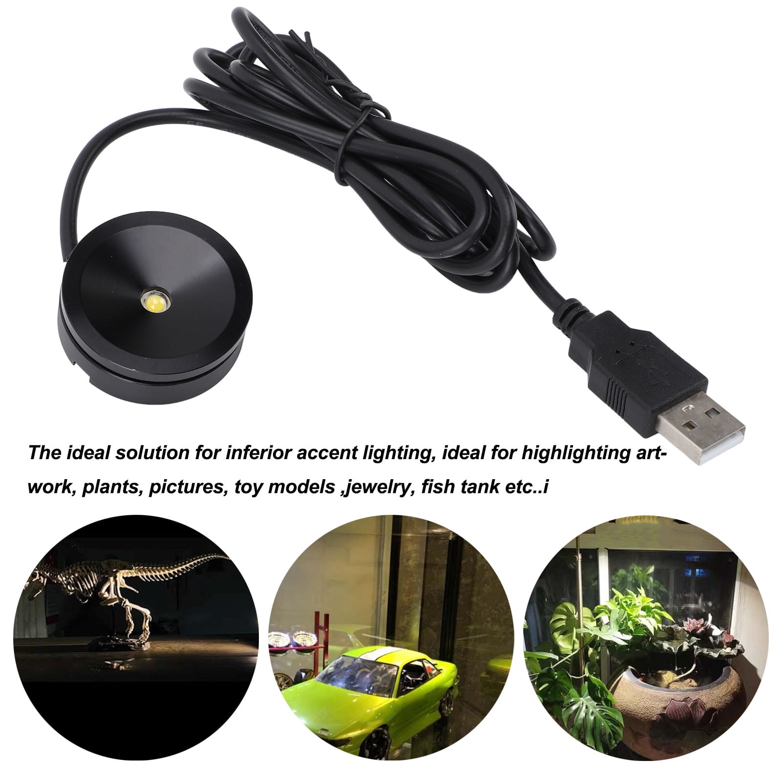 Indoor Accent Lighting, 2 X Adjustable LED Spotlights With USB Plug ...