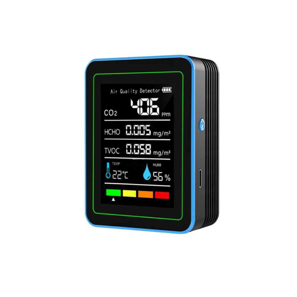 Indoor Air Quality Monitor, Accurate TVOC, HCHO, Humidity&Temperature ...
