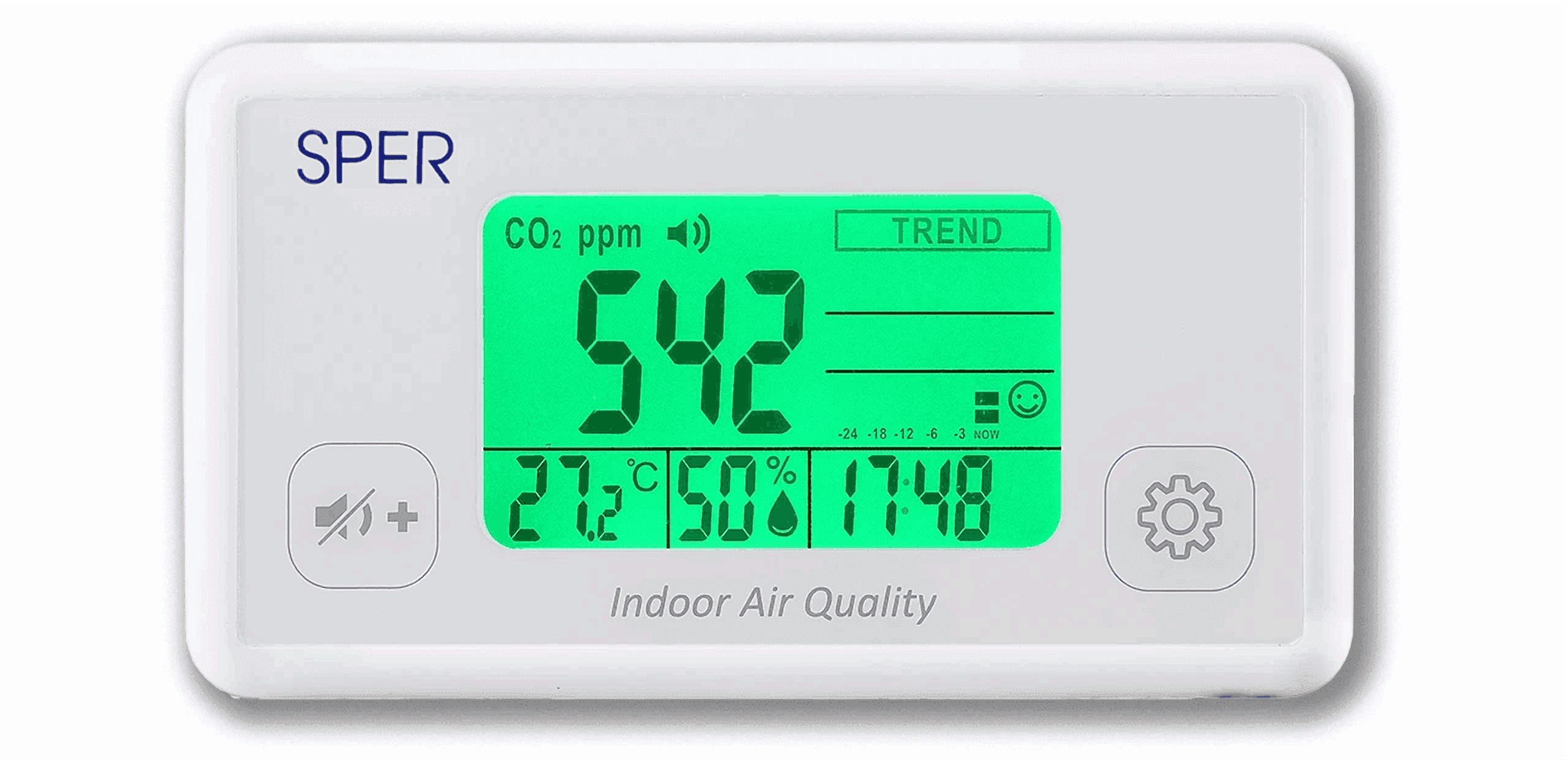 Indoor Air Quality Monitor with Color Coded Display - Walmart.com
