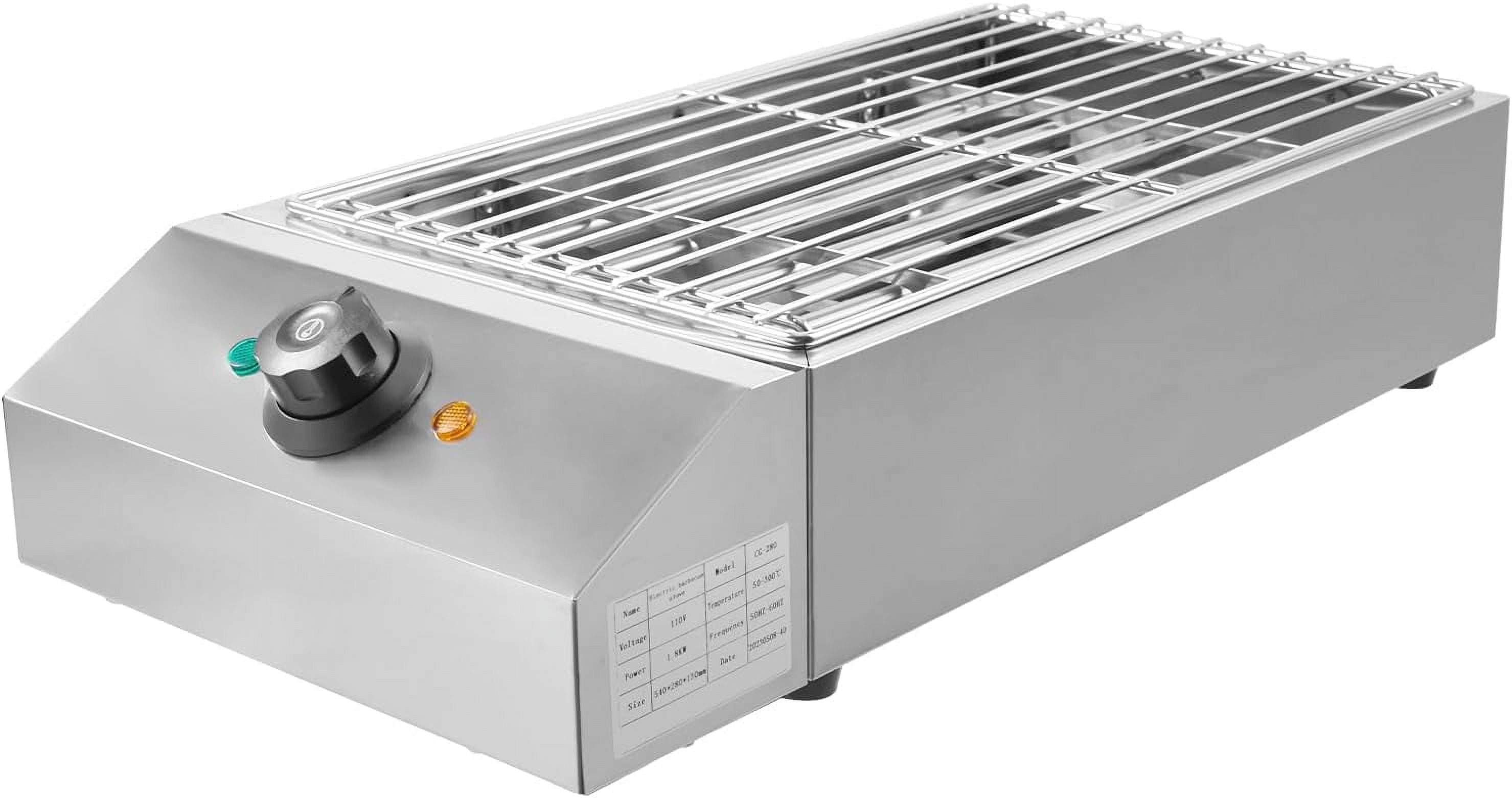 Indoor Barbecue Grill Smokeless Electric Indoor Grill, 110V 1800W ...