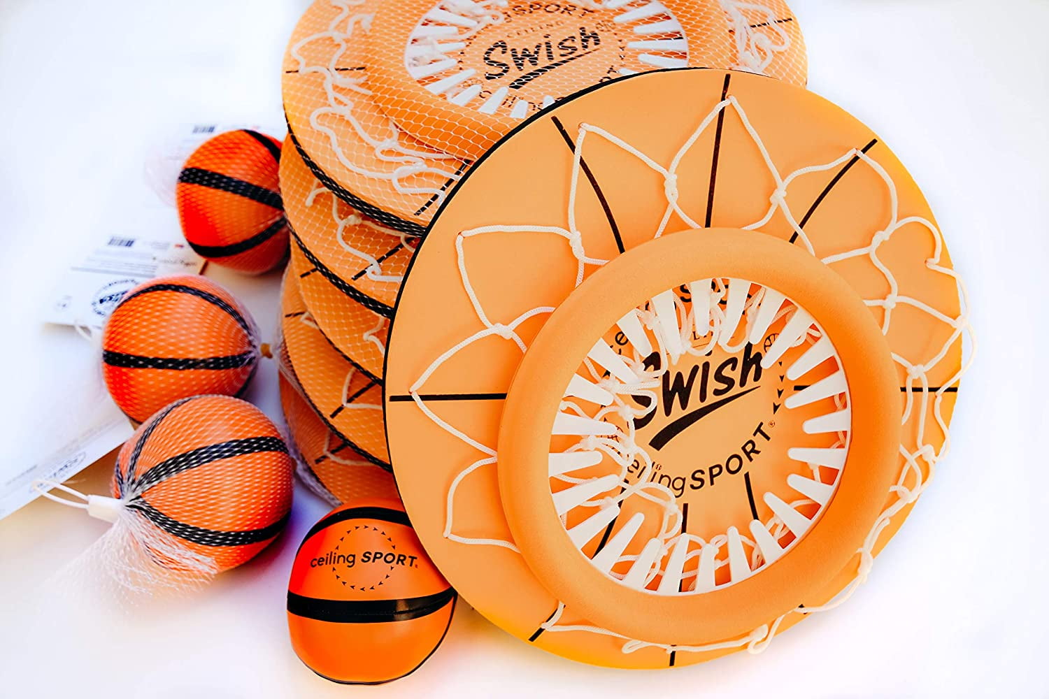 Indoor Basketball Hoop Toy for Kids - Ceiling Mounted with Net ...