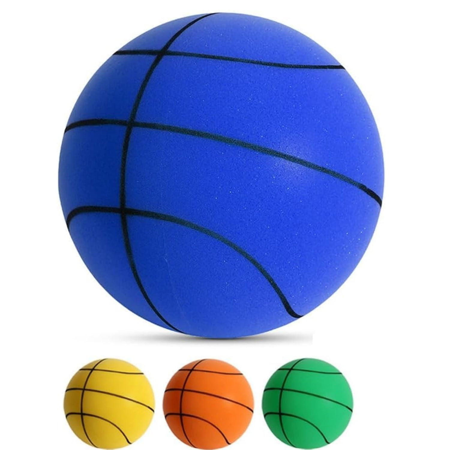 Indoor Basketball Silent - High-Elasticity Foam - Quiet Dribbling Ball ...