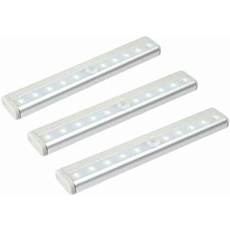 Indoor Battery Operated LED Motion Sensor Lights 3 Pack Wireless ...