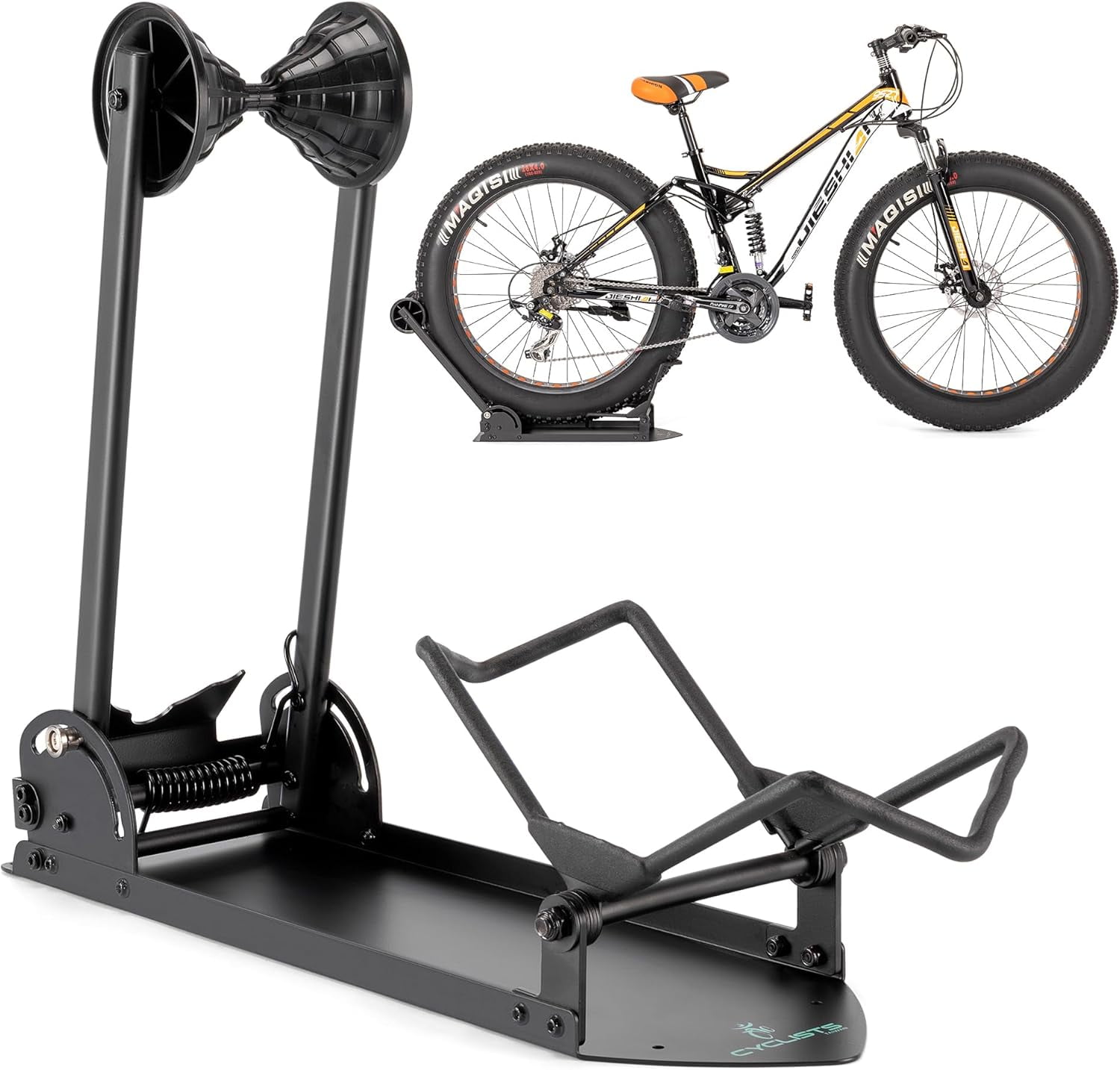 Indoor Bike Floor Stand - Bike Stand Rack for Garage/ Home - Bike ...