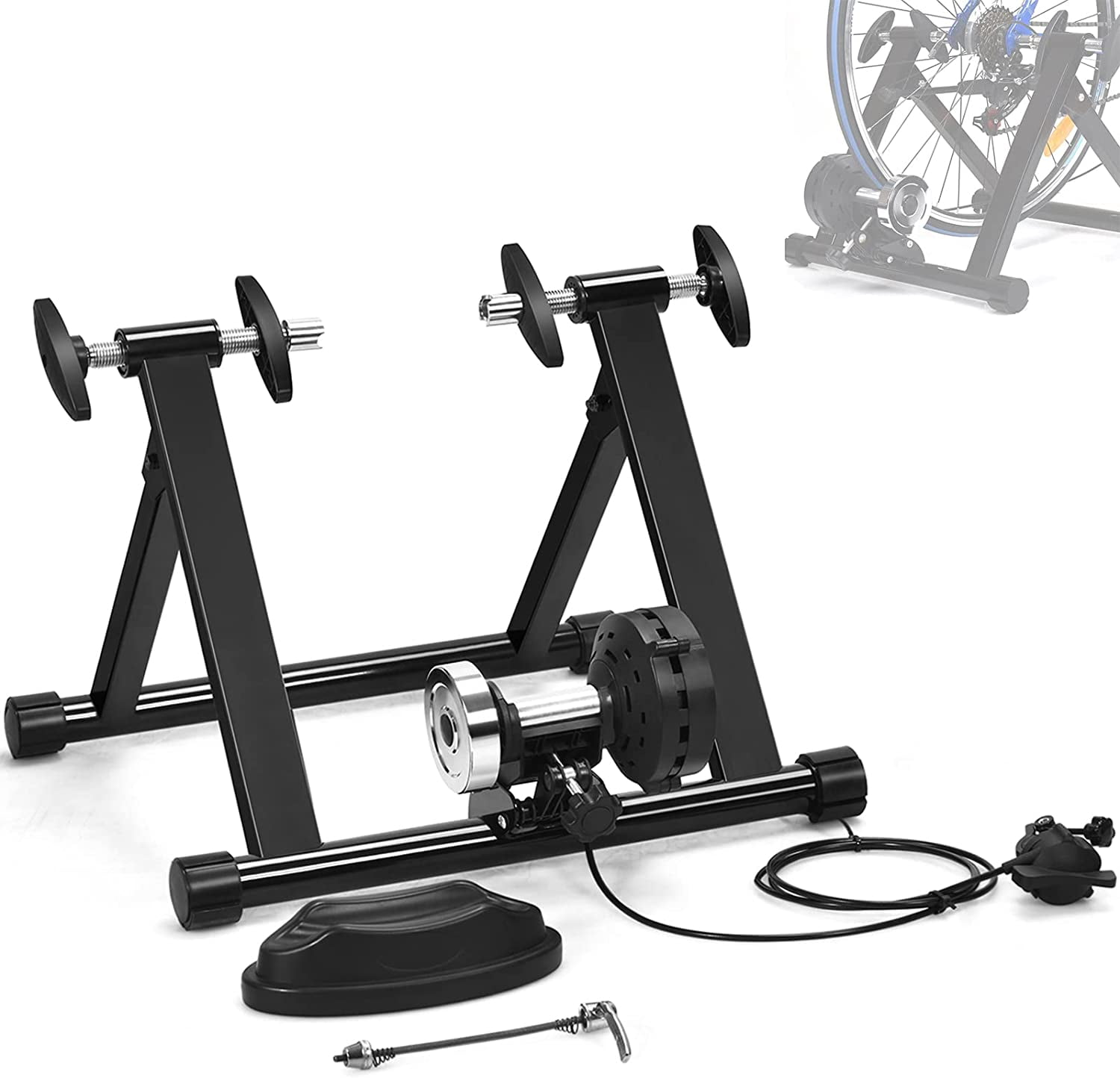 Indoor Bike Trainer Stand for Exercise,Noise Reduction Stationary Bike Converter,8-Level ...