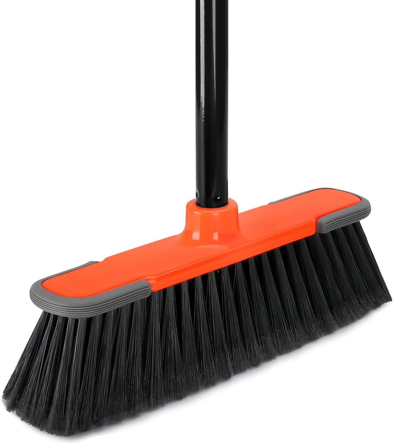 Indoor Broom,Soft Bristle Heavy-Duty Broom for Sweeping Concrete ...