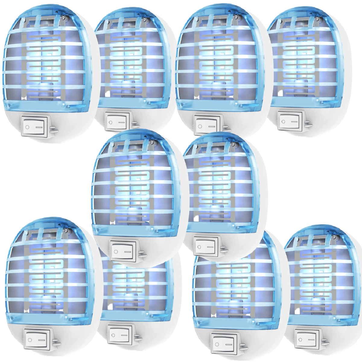 Indoor Bug Zapper, 10 Pack Plug-in Electronic Mosquito Killer Night ...