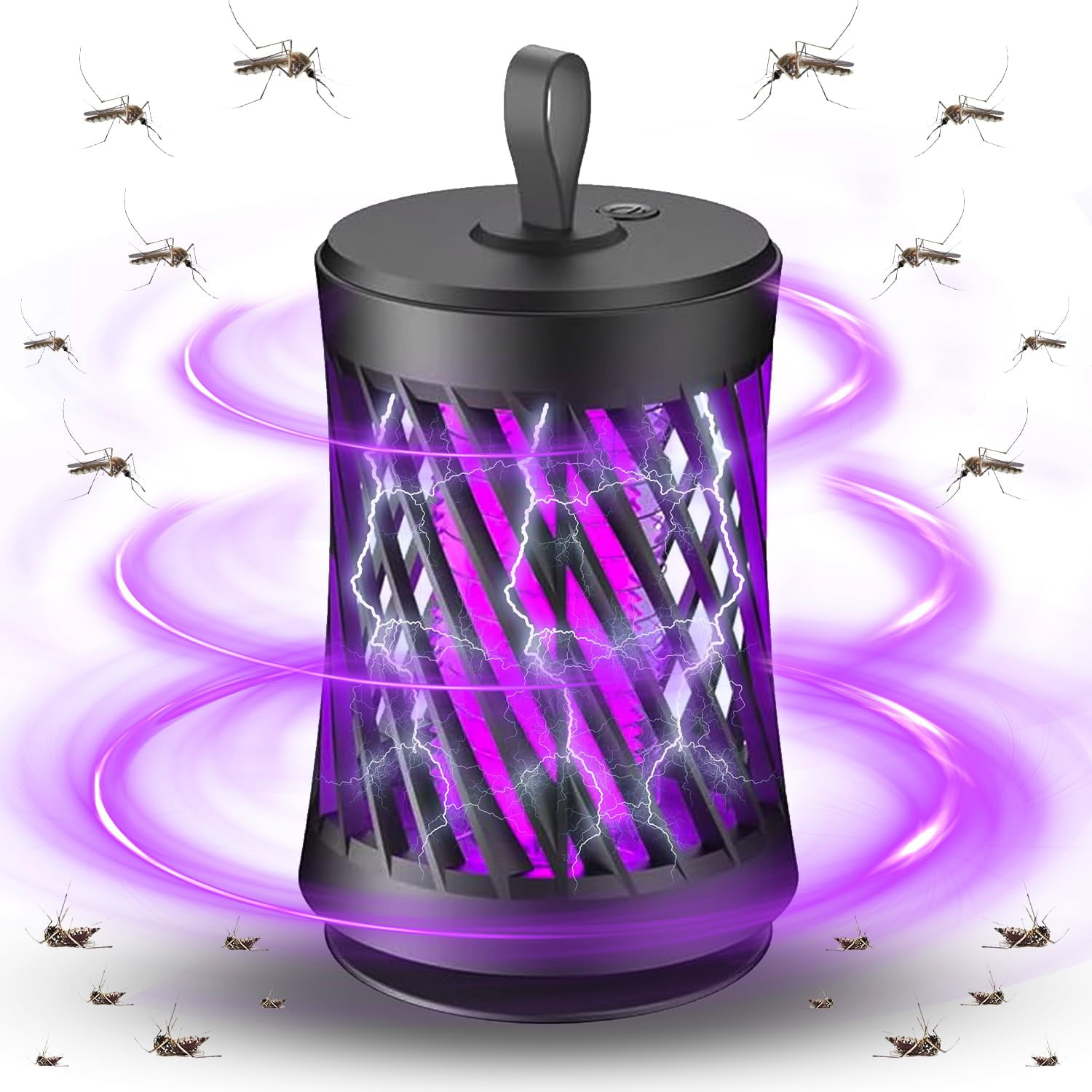 Indoor Bug Zapper with Fan, High Voltage Lighted Mosquito Lamp Trap ...