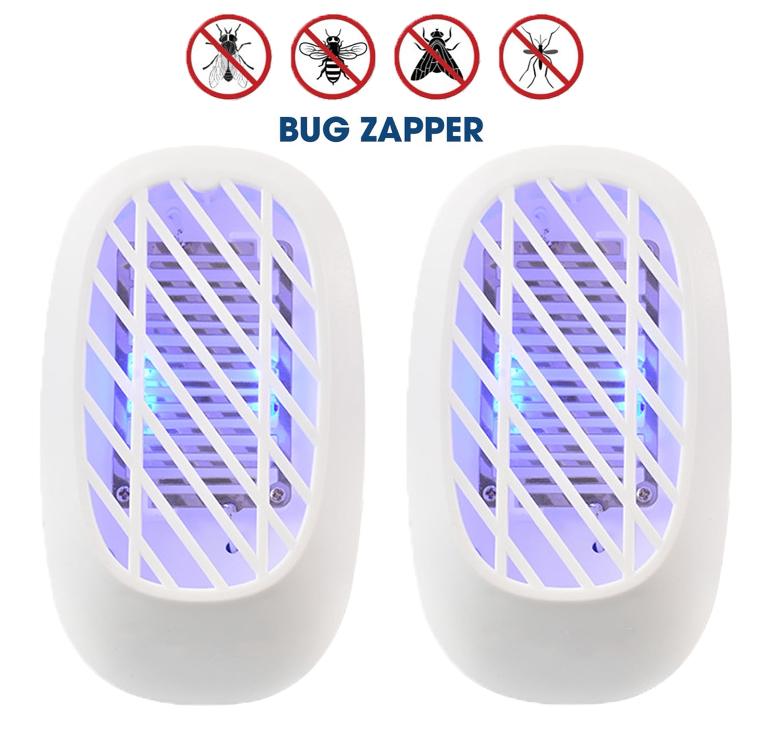 Indoor Bug Zapper Fly Zapper Mosquitos Zapper,2PACK - Electric Portable ...