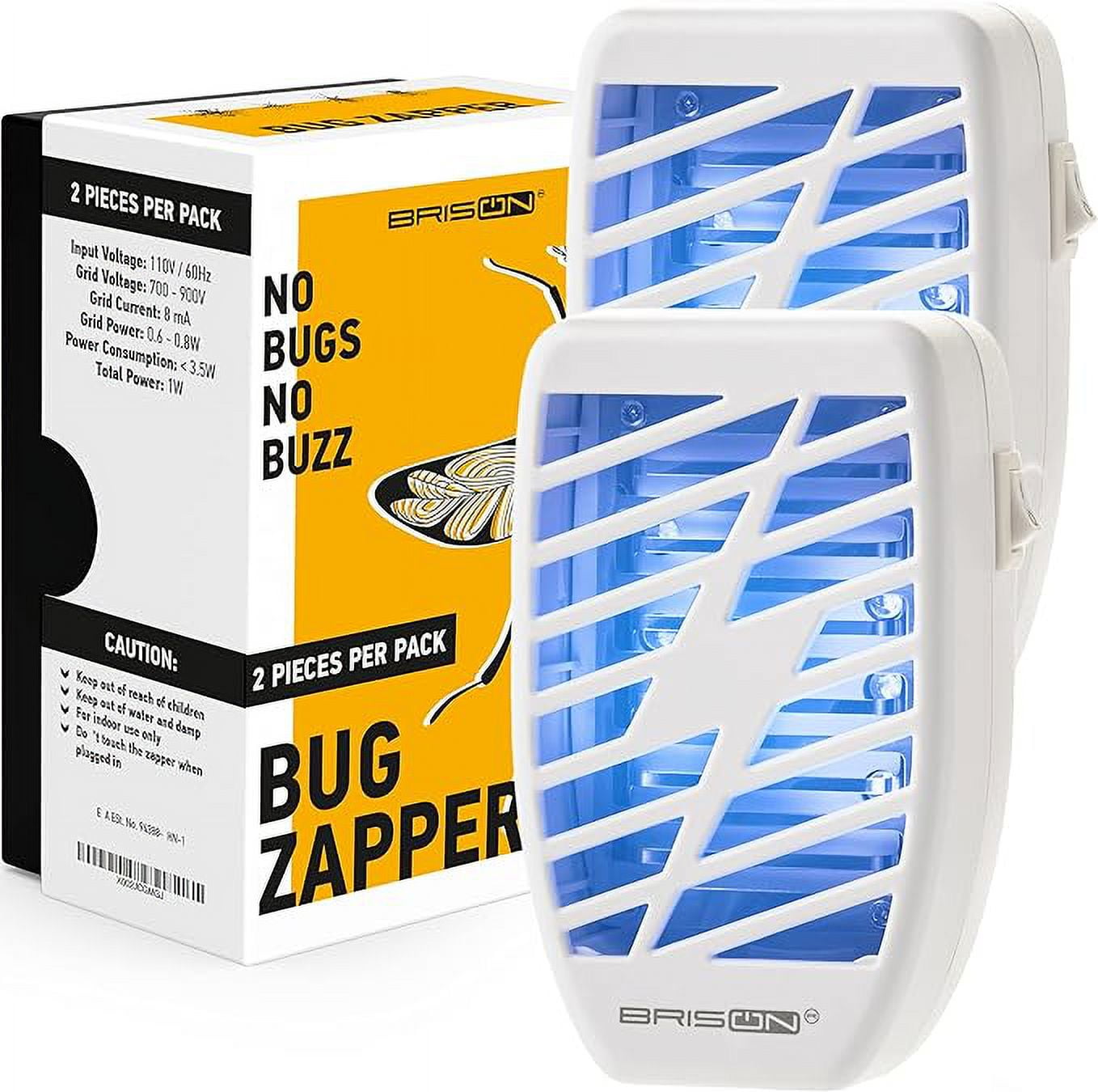 Indoor Bug Zapper Fly Zapper Mosquitos Zapper - Electric Portable Plug ...