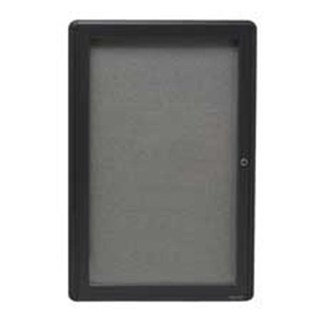 Indoor Bulletin Board- Fabric- 3 Door- 6ft.x4ft.- Radius Frame- Gy ...