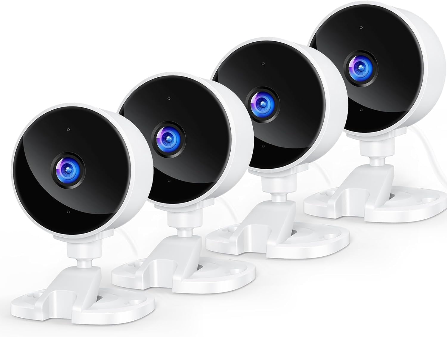 Indoor Camera 4 count, Cameras for 1080P Wired for Pet Camera/ , Night ...