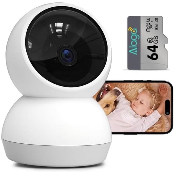 Indoor Camera, AI Human & Pet Motion, 2.4/5 GHz, 360? Pan Tilt, Night ...