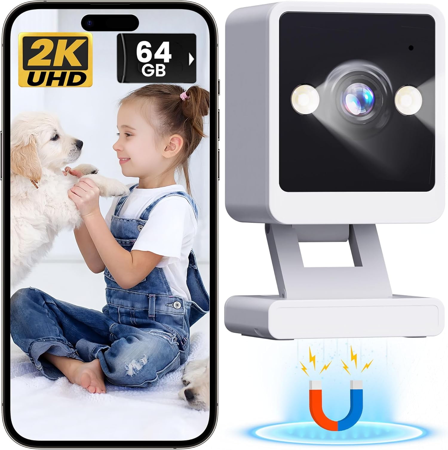 Indoor Camera, Cameras for with Color Night Vision & Siren, 2-Way Audio ...