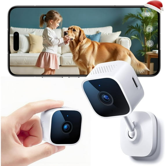 Indoor Camera, WiFi Camera for /Pet/, Motion Detect, Night Vision, 2 ...