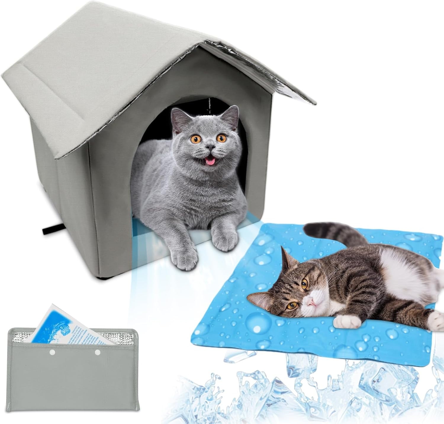 Indoor Cat House Cats&Dog Outdoor Indoor Waterproof Insulated House ...