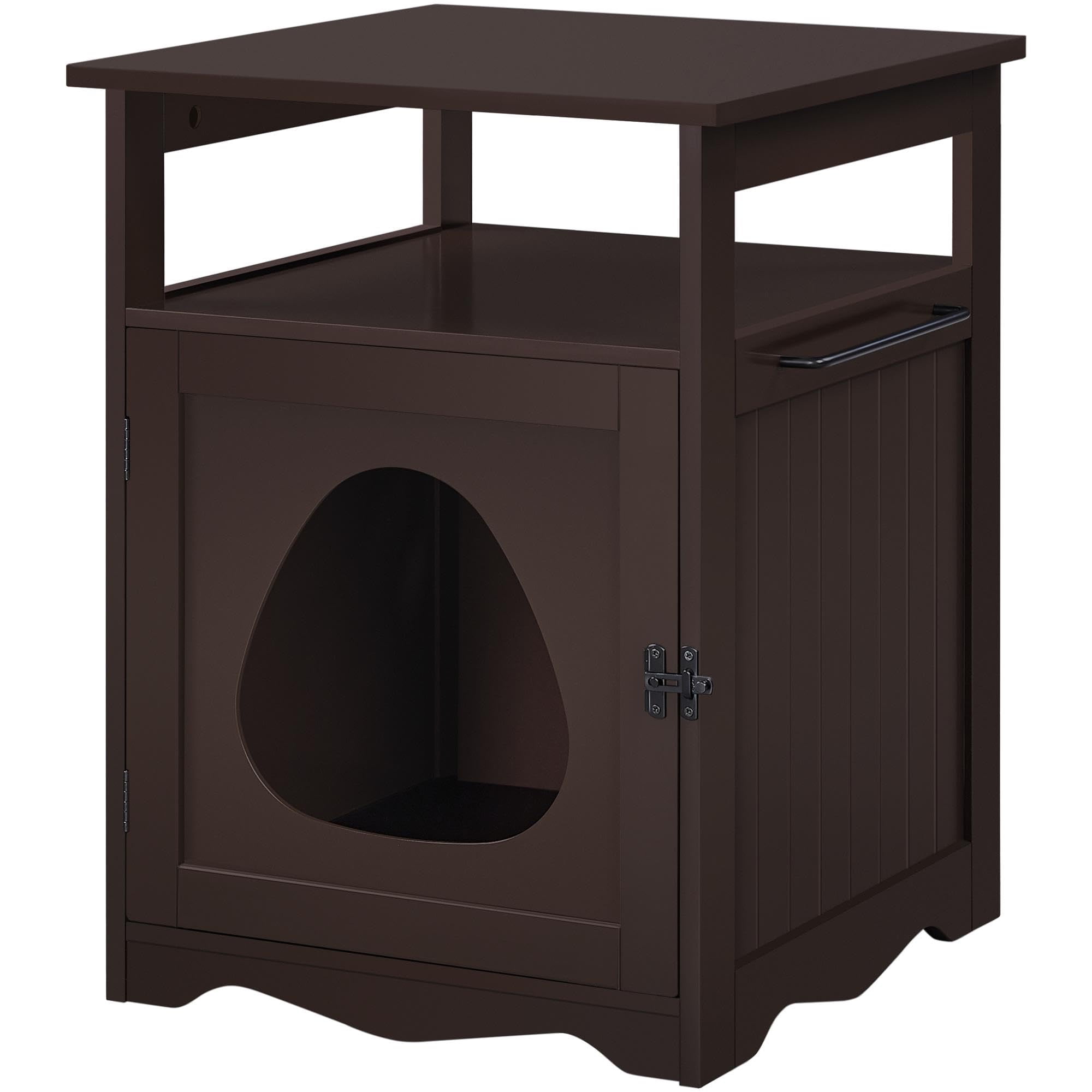 Indoor Cat Litter Box Enclosure, Pet Furniture Side Table with ...