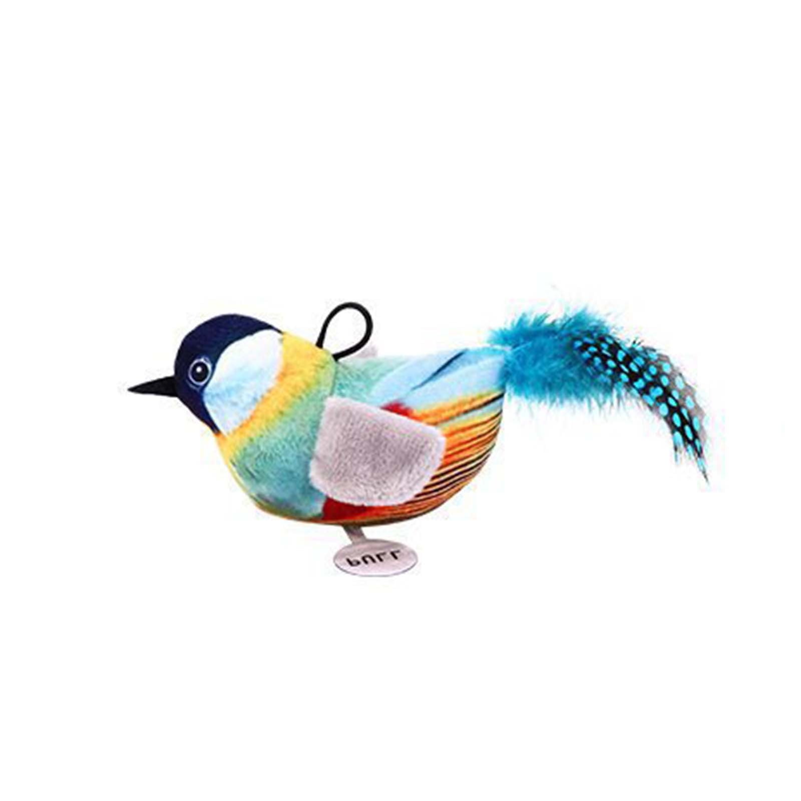 Indoor Cats Entertainment Squeaky Bird Toy With Natural Chirping Sound ...