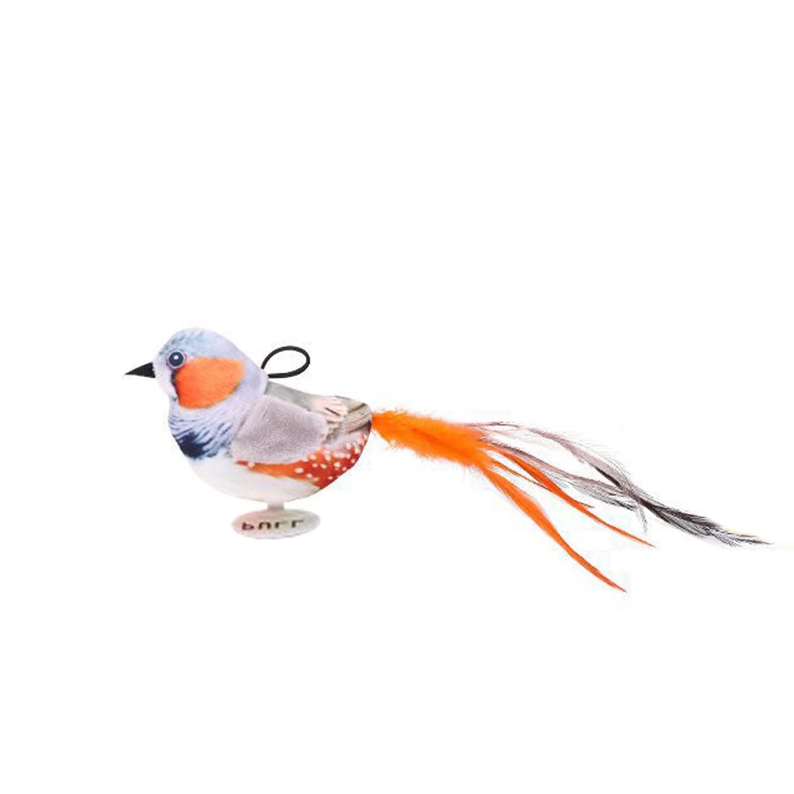 Indoor Cats Squeaky Bird Toy, Natural Chirping Sound with Catmint ...