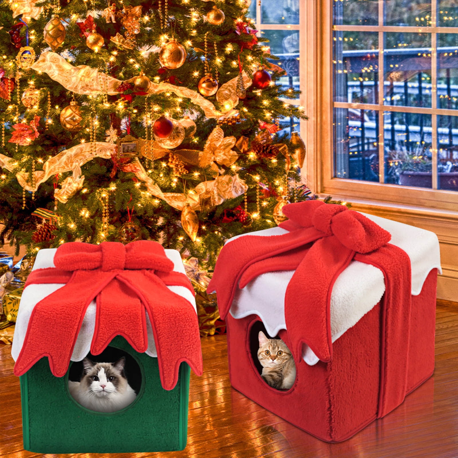 Indoor Cave Dog Bed, Comfortable Pet Bed, Waterproof Fabric, Orthopedic ...