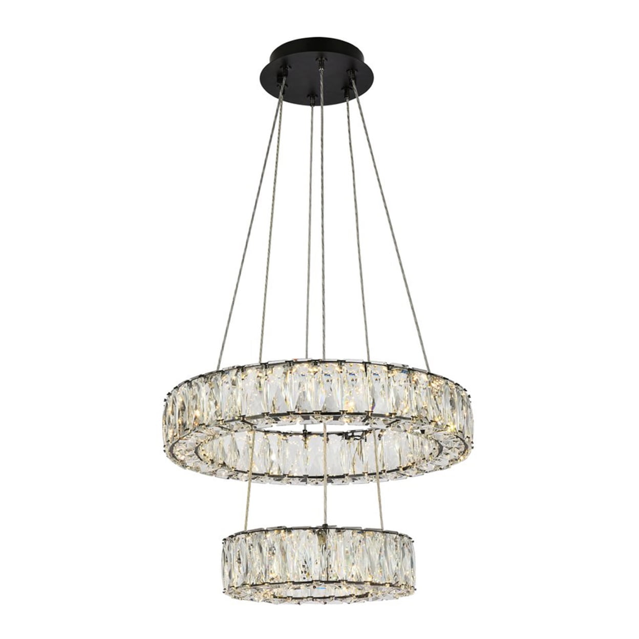 Indoor Ceiling Decorative Iron And Stainless Steel Monroe 18 Inch Led ...