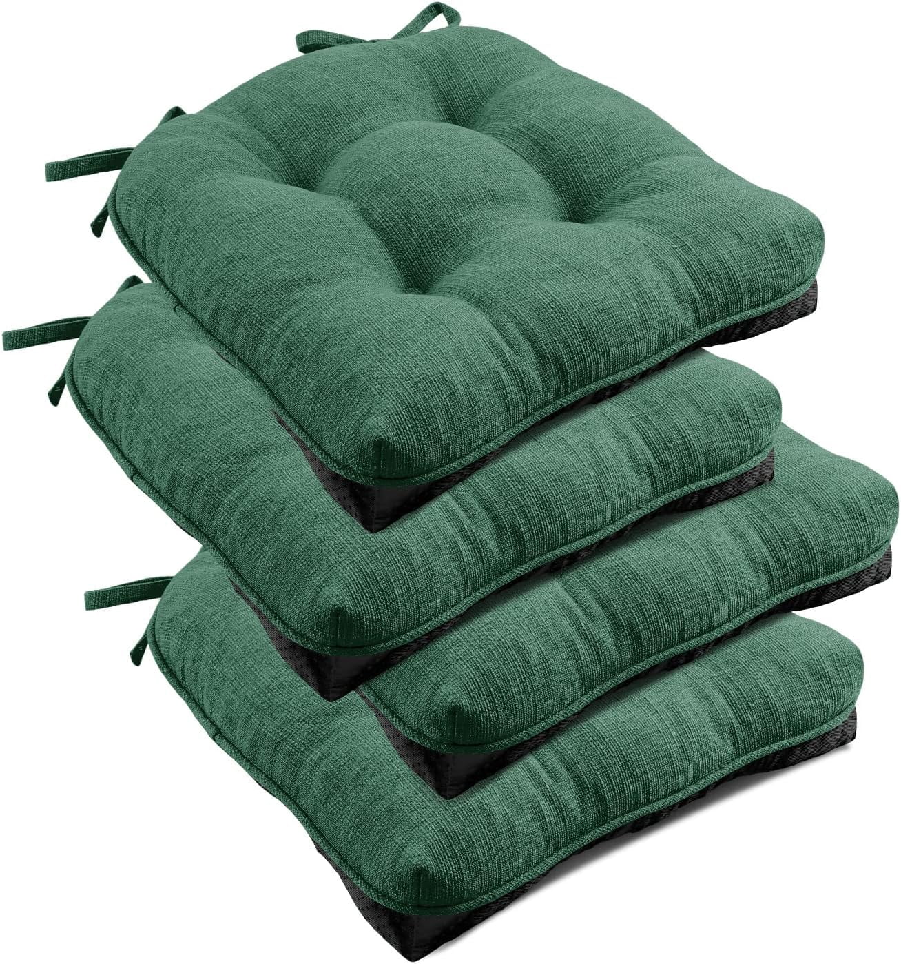 Indoor Chair Cushions for Dining Chairs, Tufted Overstuffed Textured ...