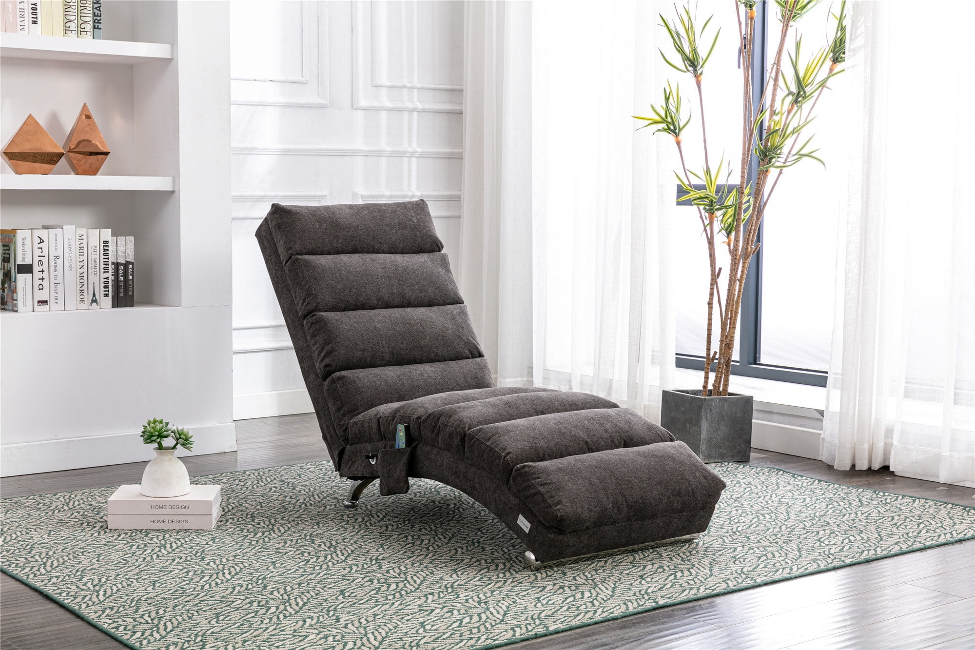 Walmart Indoor Chaise Lounge, Electric Massage Recliner with Remote ...