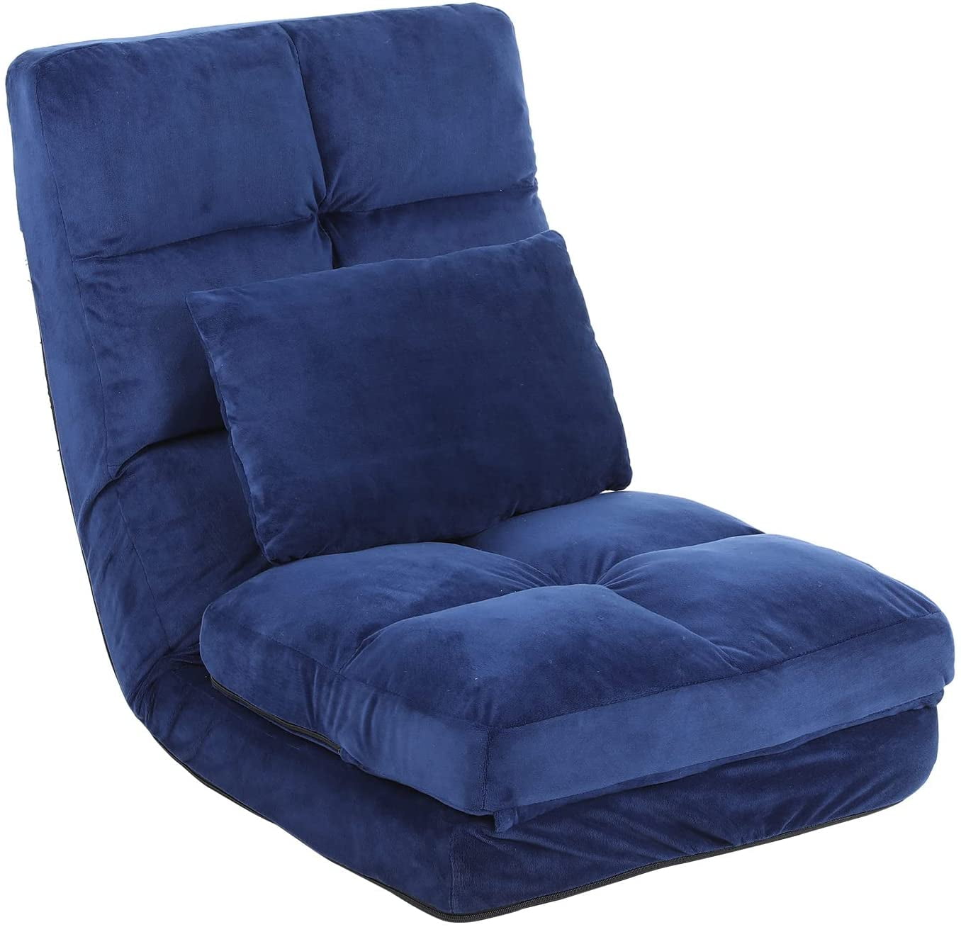Indoor Chaise Lounge Sofa, Floor Chair with Back Support for Adults, 14 ...