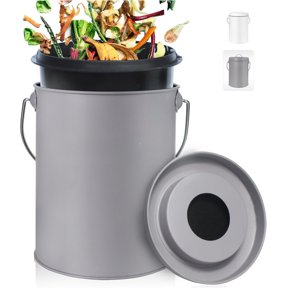 Lehman's Countertop Compost Bin, Odorless Kitchen Composting Pail with ...