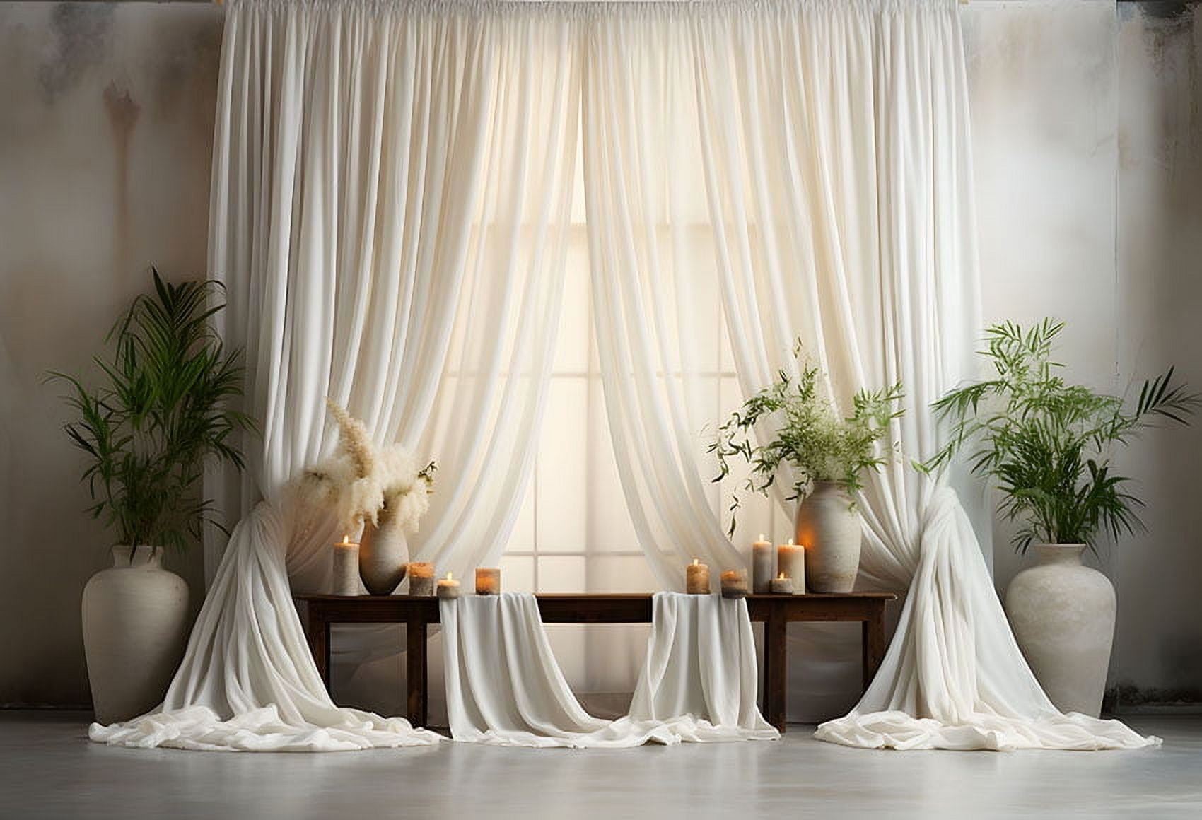 Indoor Curtain French Window Adult Birthday Wedding Maternity Portrait ...
