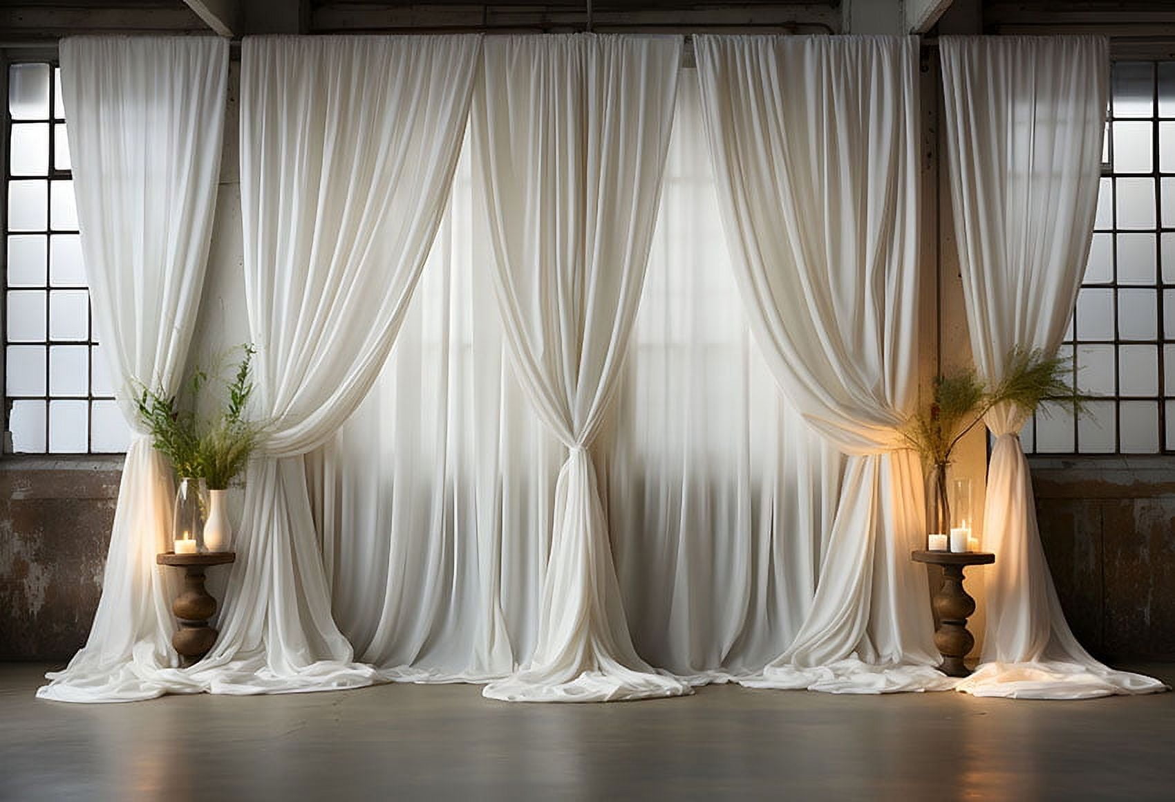 Indoor Curtain French Window Adult Birthday Wedding Maternity Portrait ...