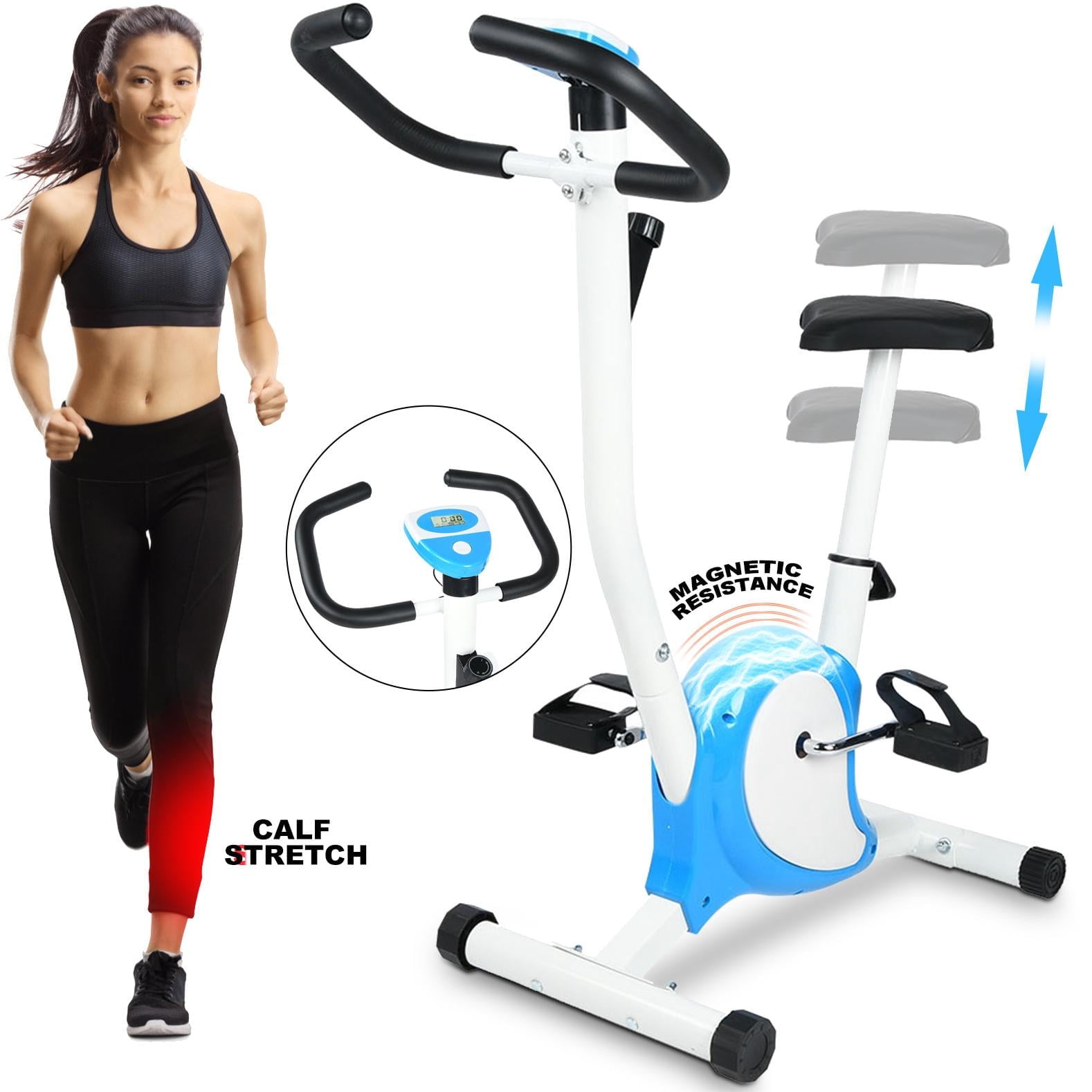 Indoor Cycling Bike, Magnetic Exercise Bike with Adjustable Resistance ...