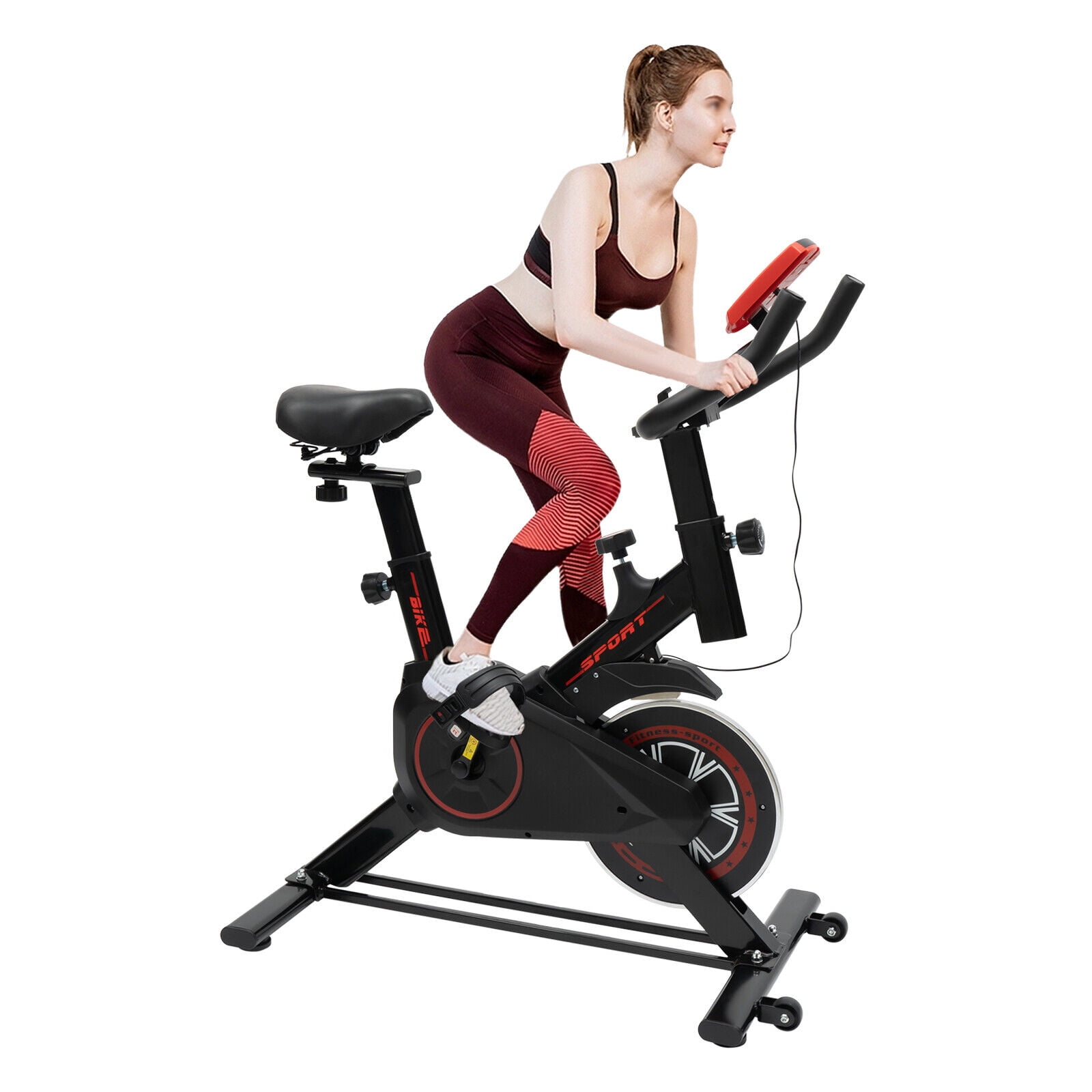 Indoor Cycling Exercise Bike, Stationary Cardio Workout Bicycle ...