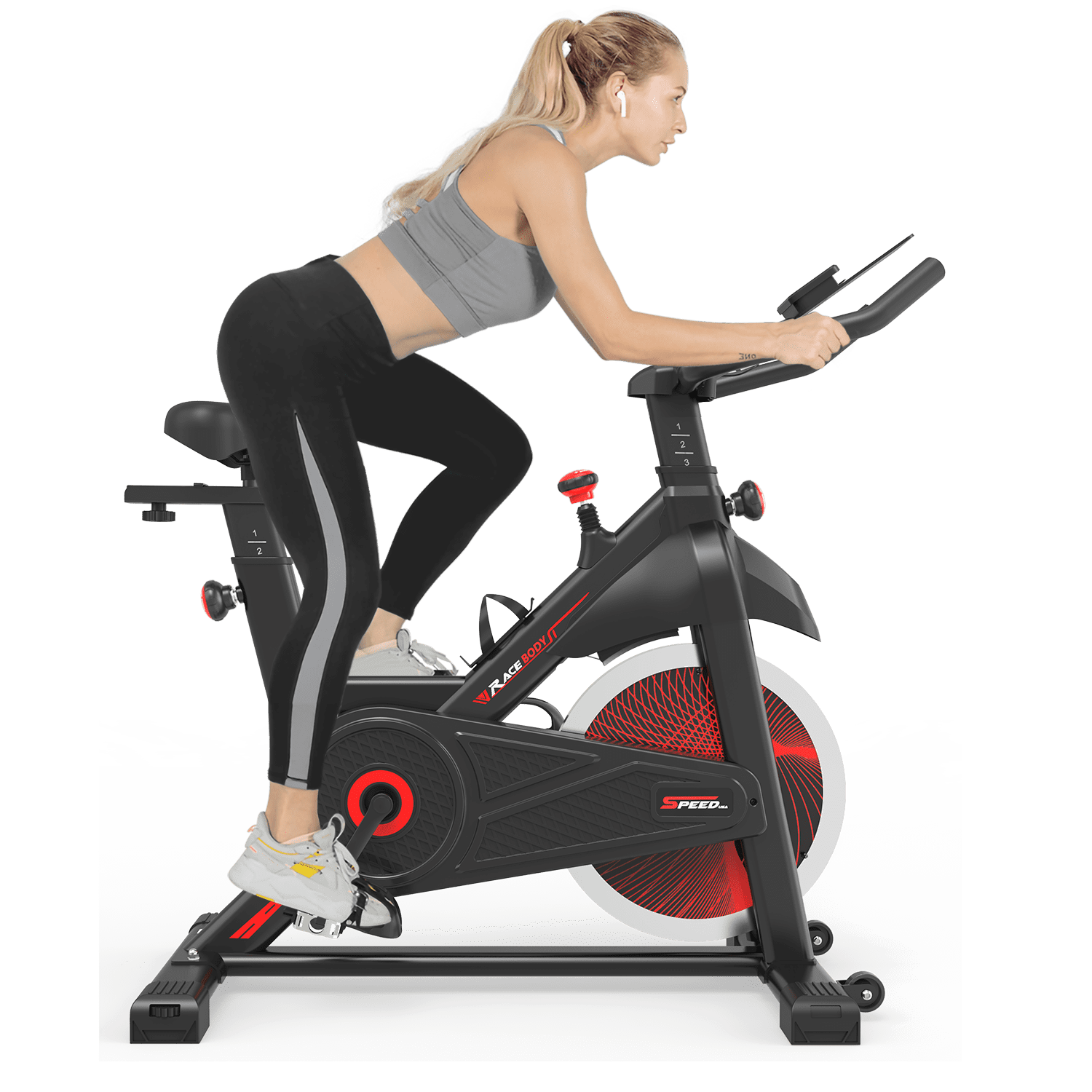 Indoor Cycling Exercise Bike Stationary, Home Gym Workout Fitness Bike ...