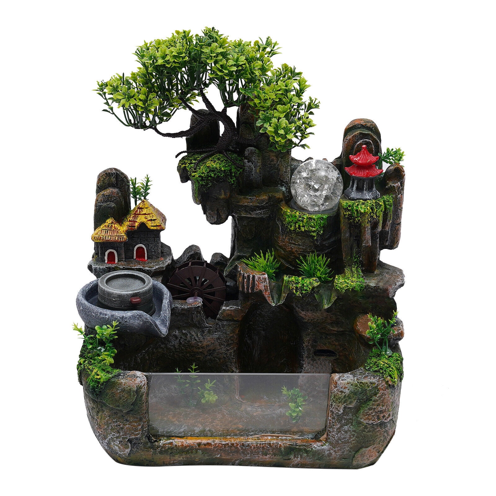 Indoor Desktop Fountain Feng Shui Rockery Fountain Waterfall Desktop ...
