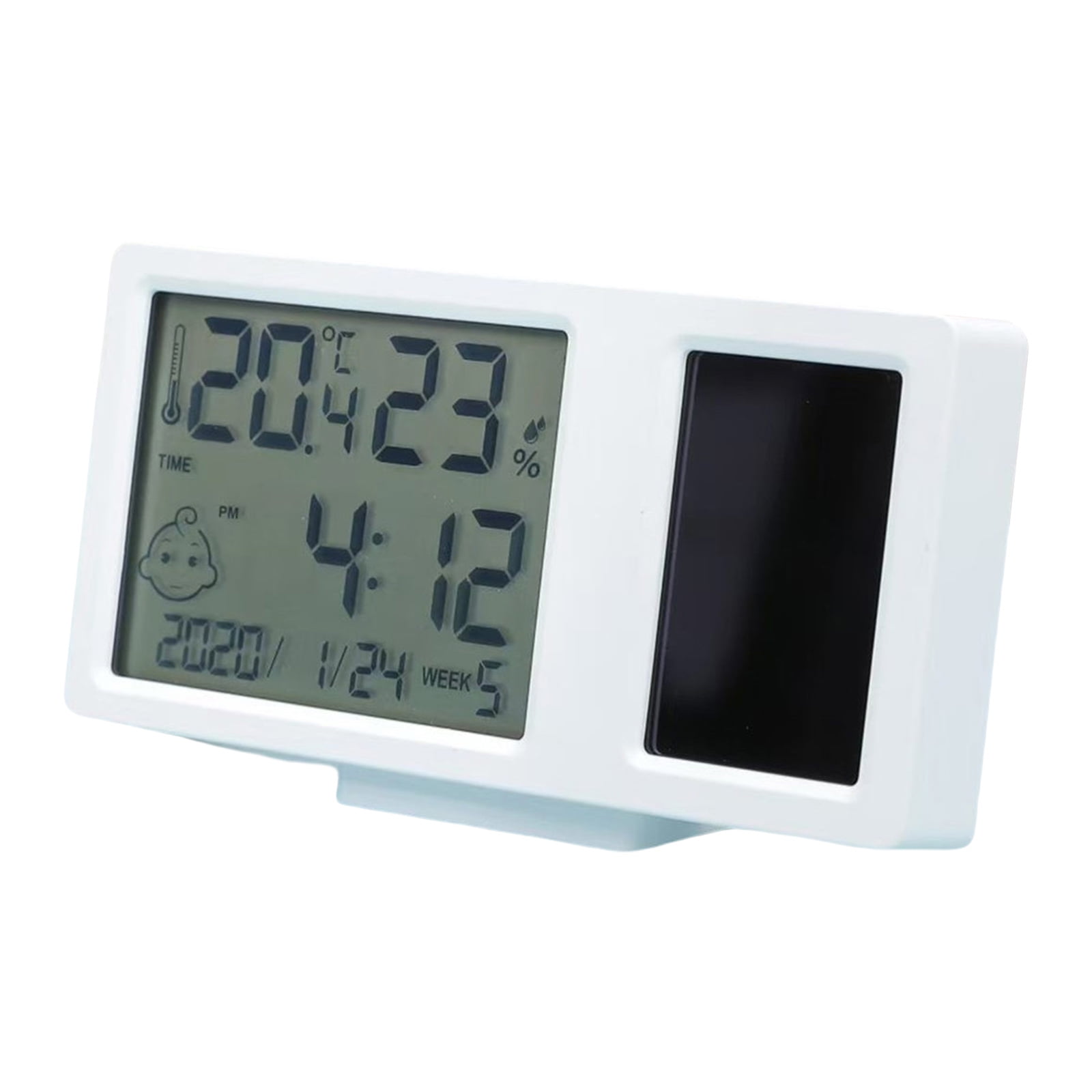 Indoor Desktop Thermometers Hygrometer with Time Date Week Display ...