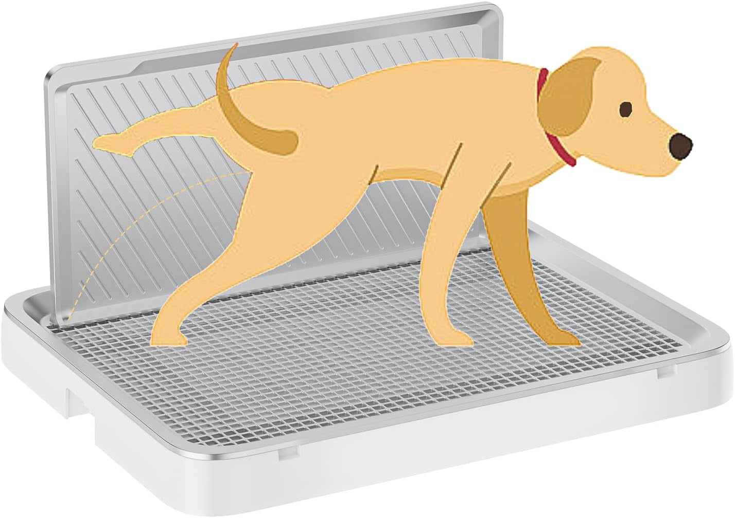 Indoor Dog Potty Tray with High Wall,25.59"X19.69" Pee Pad Holder,Dogs ...