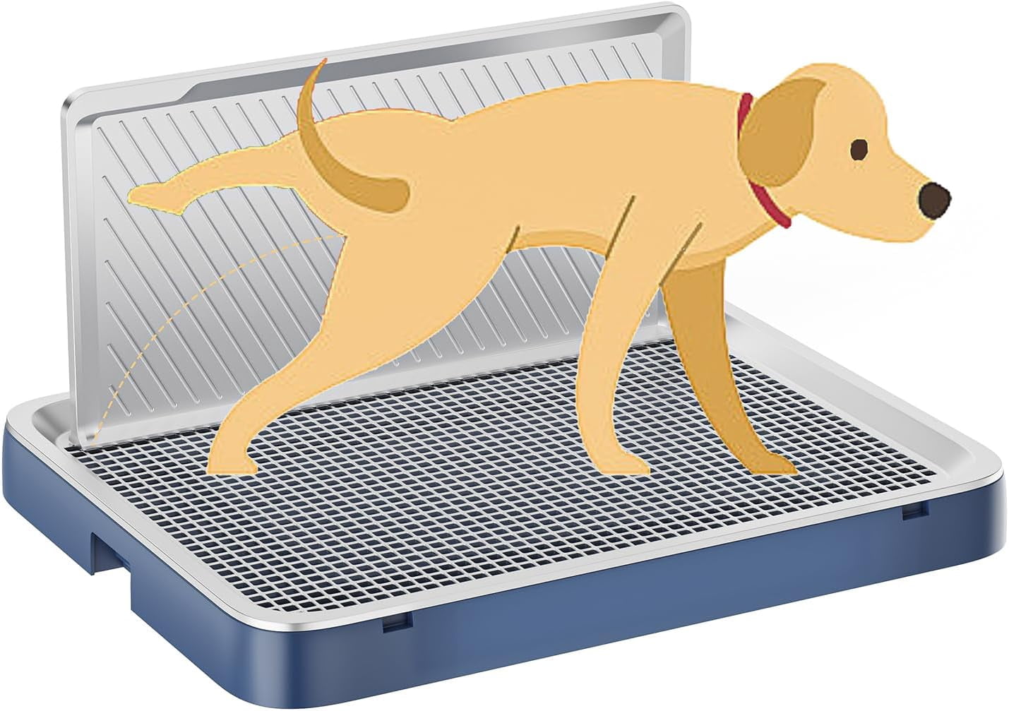 Indoor Dog Potty Tray with High Wall,25.59"X19.69" Pee Pad Holder,Dogs ...