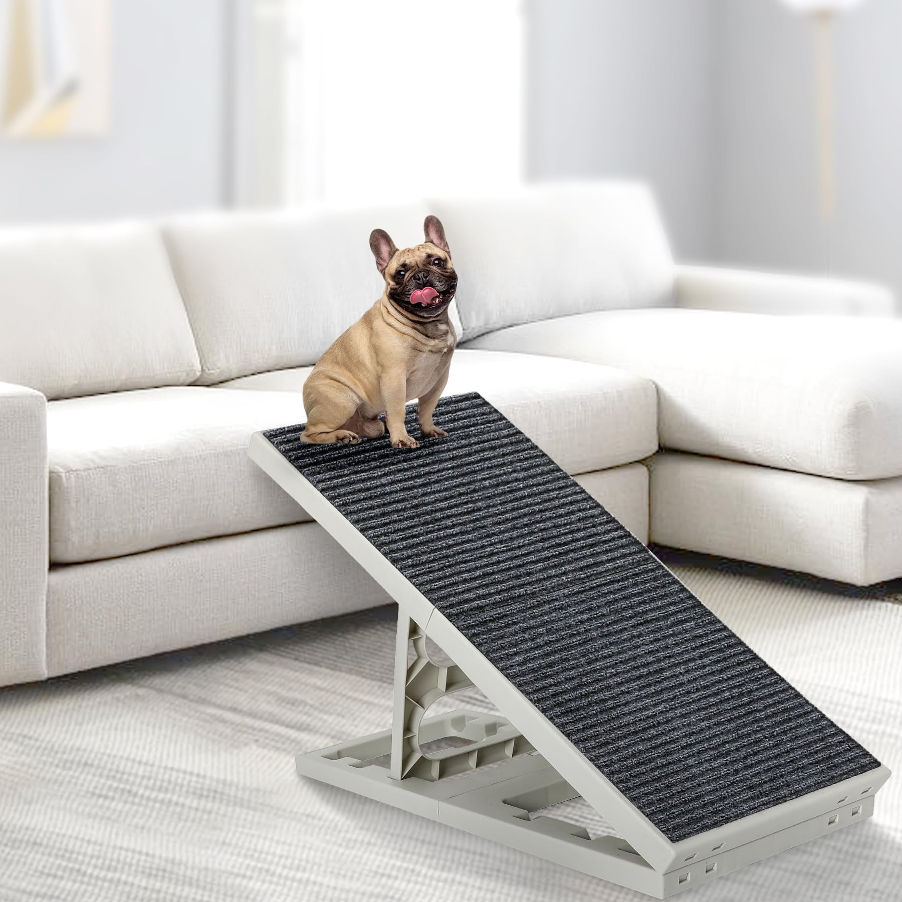 Indoor Dog Ramp Bed for Small Medium Pets,Folding Collapsible Cat Ramp ...
