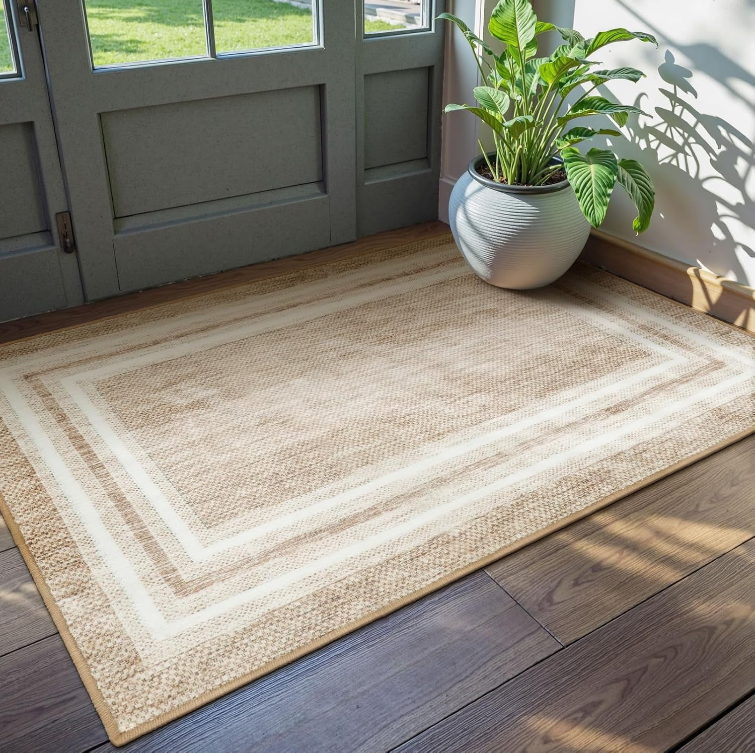 Indoor Door Mat 2'x3' Washable Entryway Rugs Indoor Entry Rug Kitchen ...