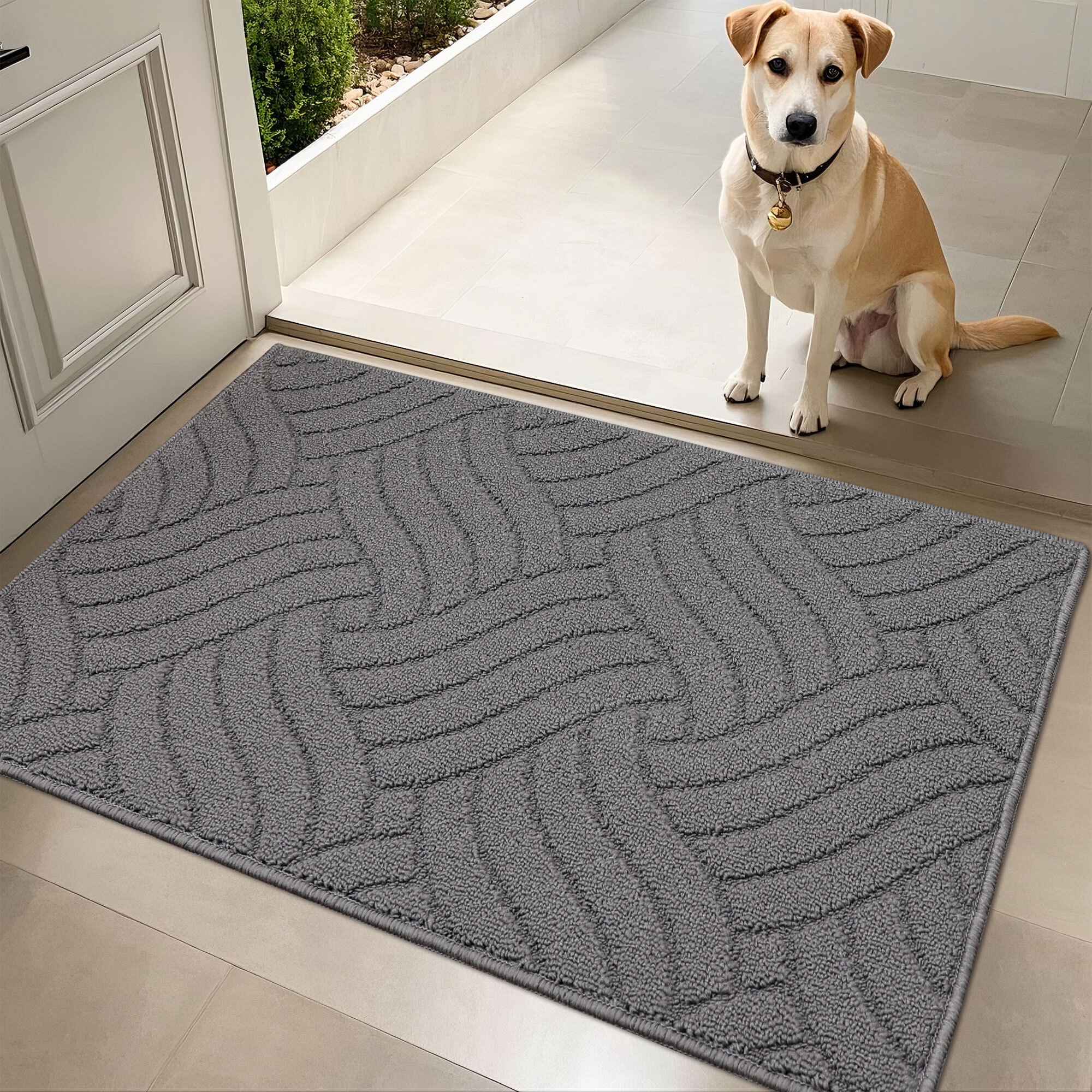 Indoor Door Mat, 20"x 32", Non Slip Low-Profile Entrance Rug, Front ...