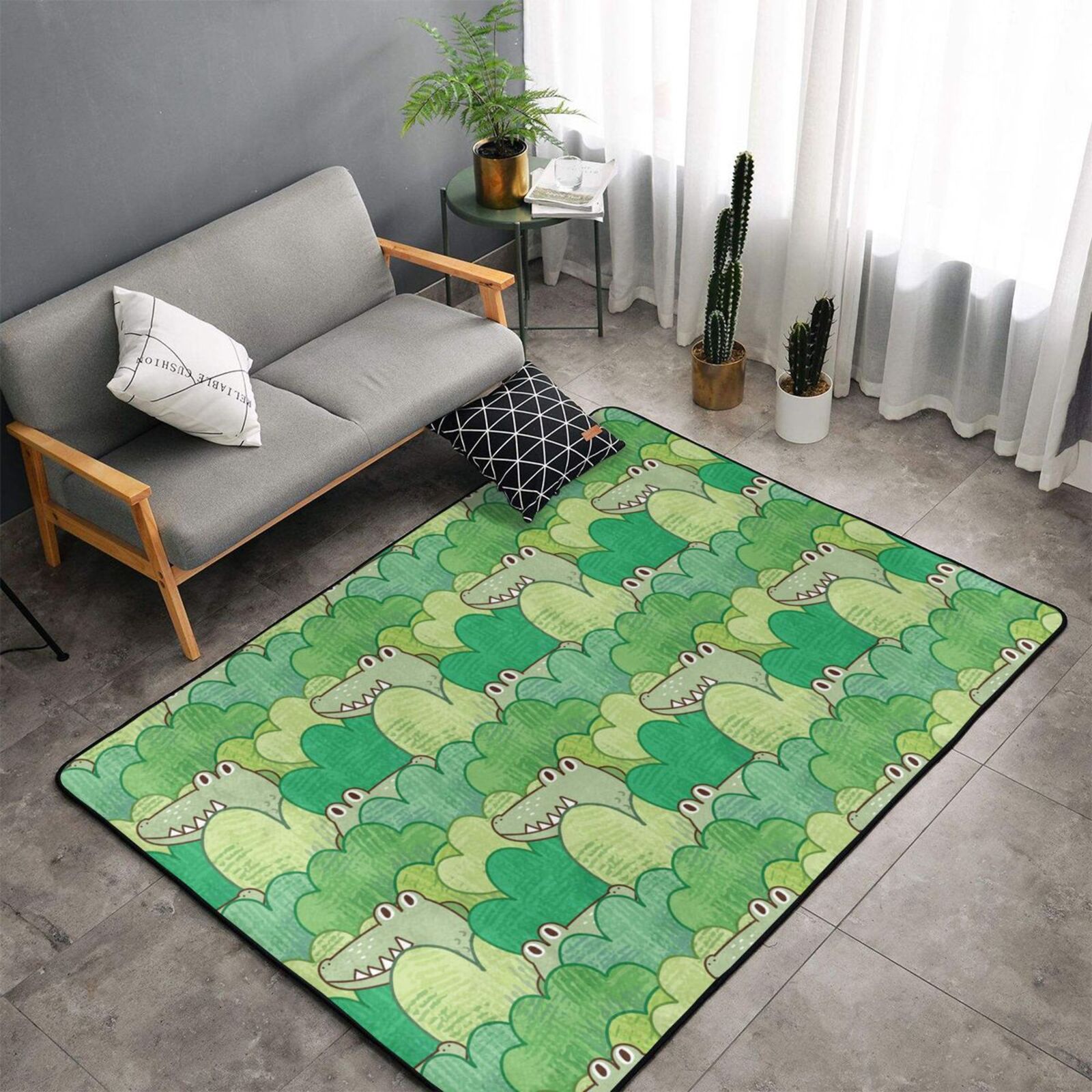 Indoor Door Mat, Crocodile And Bush Bedroom Rug & Carpets Entryway Rug ...