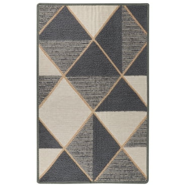 KUETH Modern Area Rug 2x3 Doormat, Low Pile Machine Washable Rugs ...