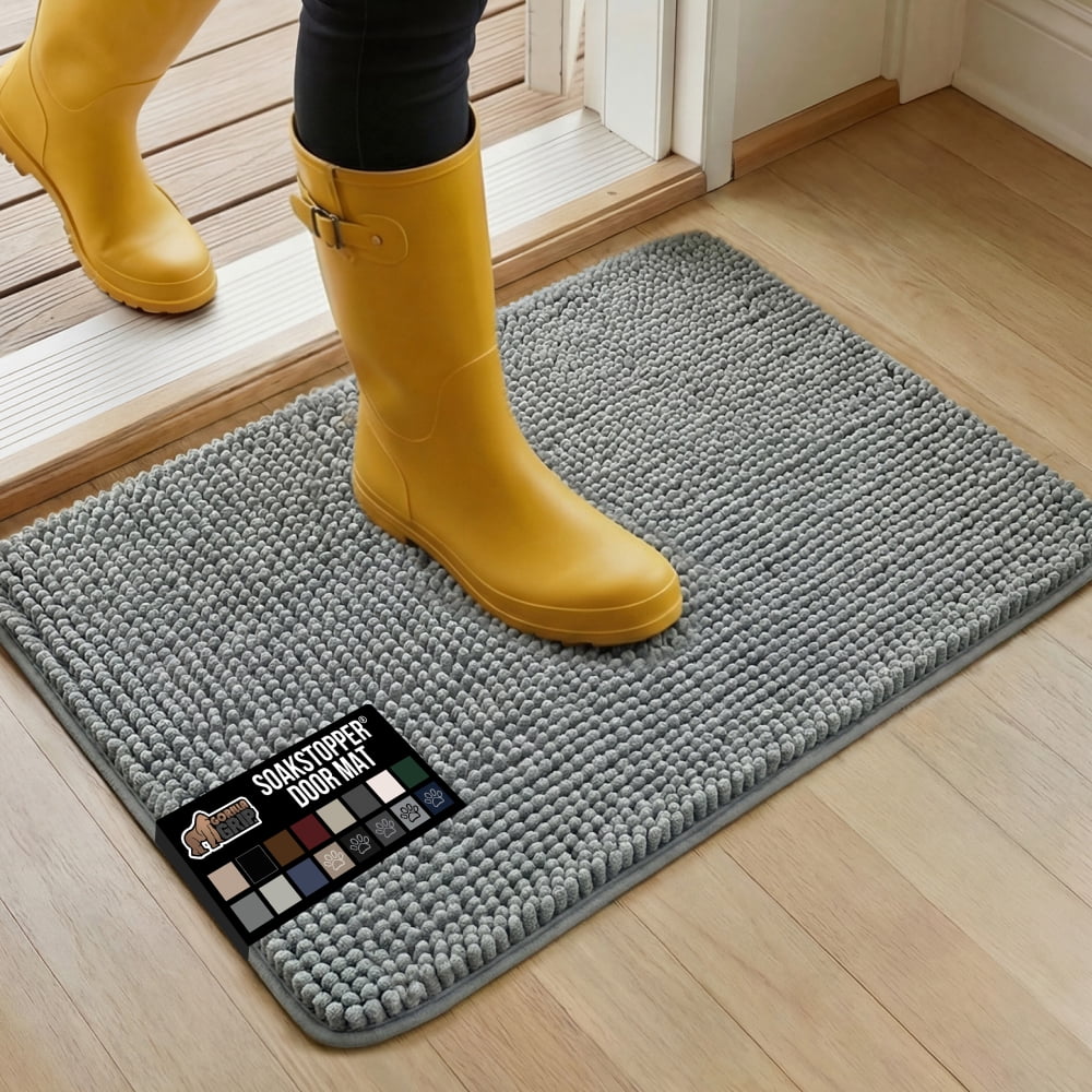 Gorilla Grip Ultra Absorbent Doormat for Muddy Dog Paws, 30x18 Inch ...
