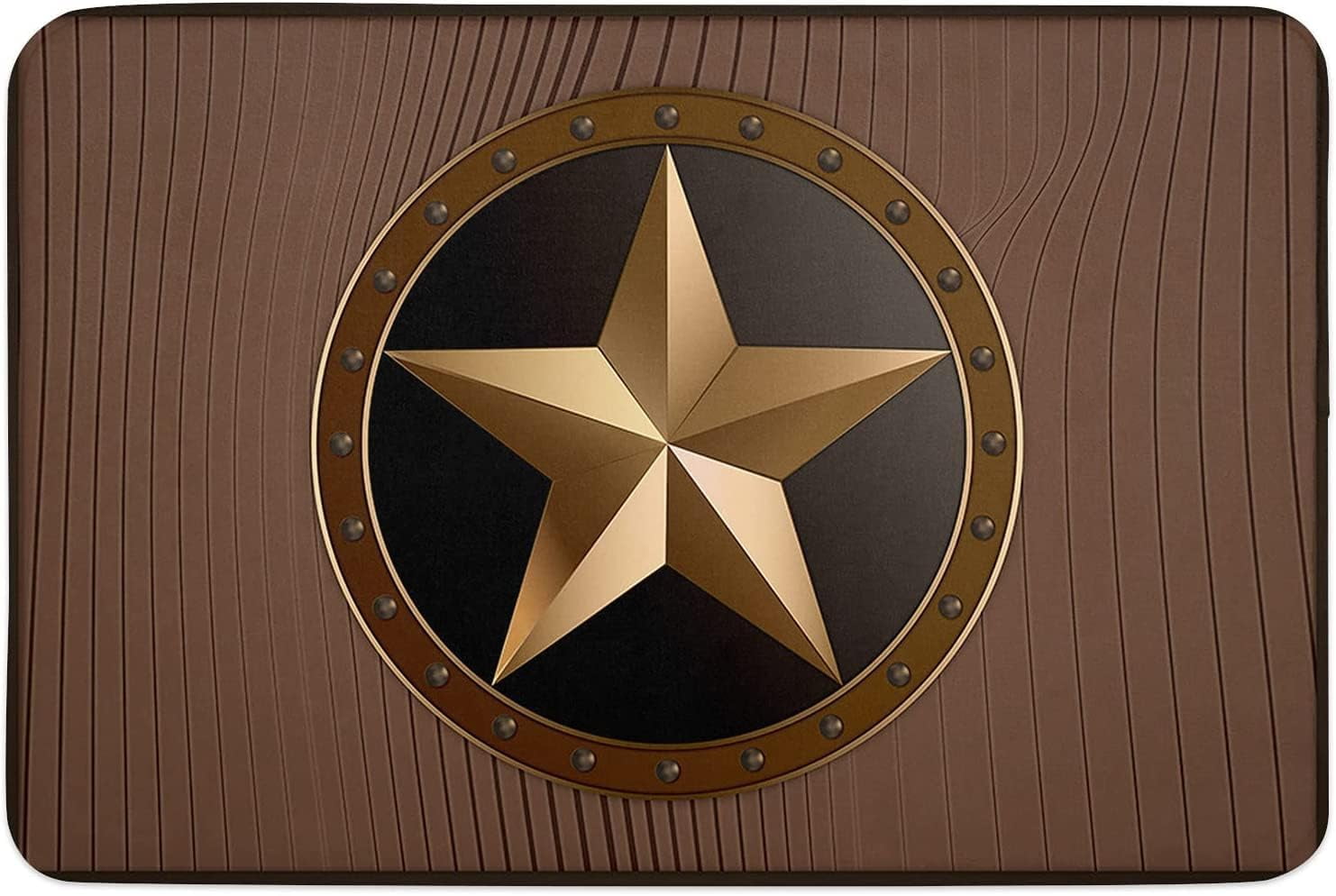 Indoor Doormat,Front Back Door Mats with Non Slip Backing,Texas Star ...