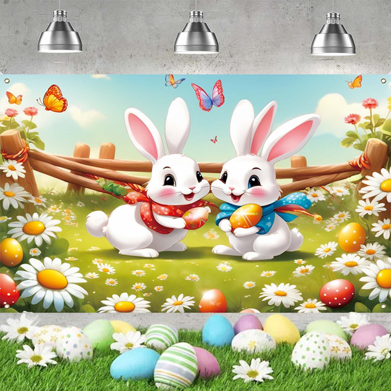 Indoor Easter Decor Easter Cute Background Cloth Festive Indoor And ...